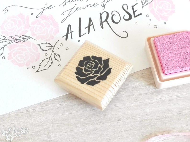 Rose Flower Stamp - Etsy