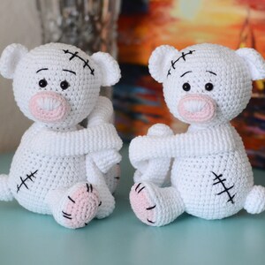 Crochet Pattern Teddy Bear Curtain Tieback, Bear With a White Nose and ...