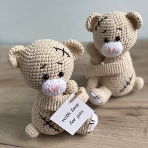 Crochet Pattern Teddy Bear Curtain Tieback, Bear With a White Nose and ...