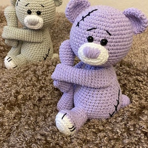 Crochet Pattern Teddy Bear Curtain Tieback, Bear With a White Nose and ...