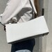 White Shoulder Bag, Top Handle Purse, Summer Handbag, Genuine Leather ...