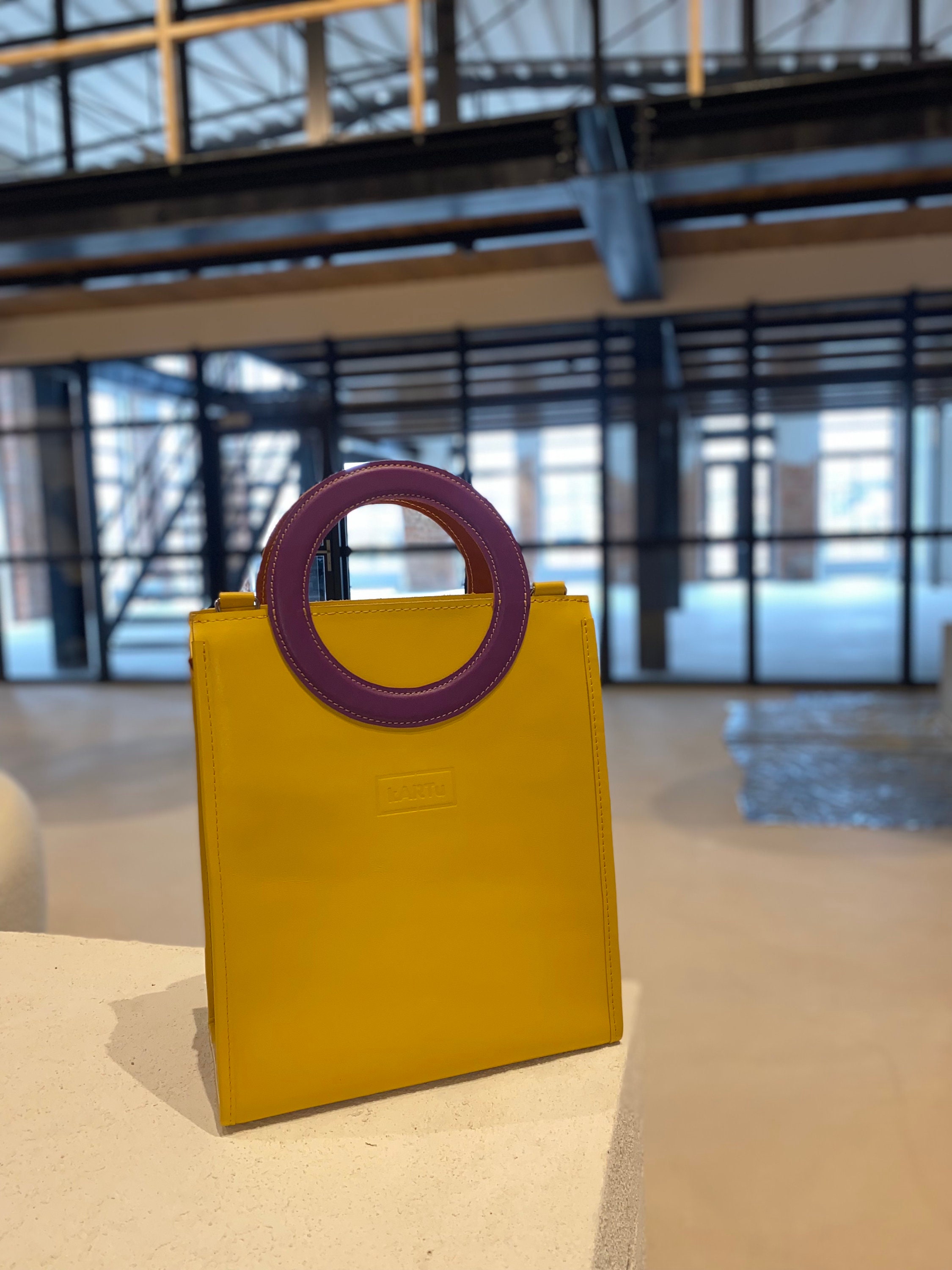 Handbag With Round Handles Summer Office Bag Large Shoulder - Etsy