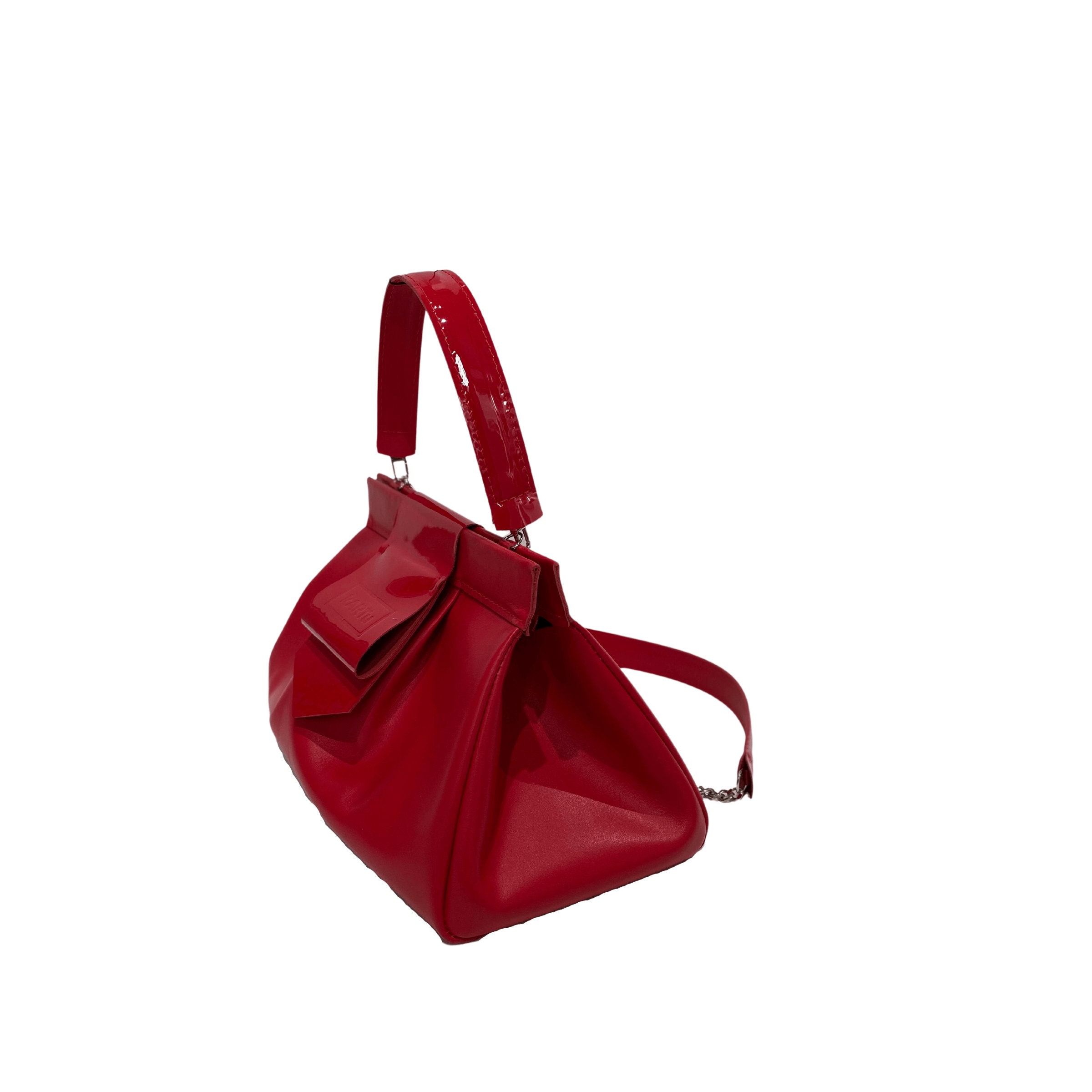 Red Leather Luxury Handbag, Special Occasion Handbag, Gift for Ladies ...