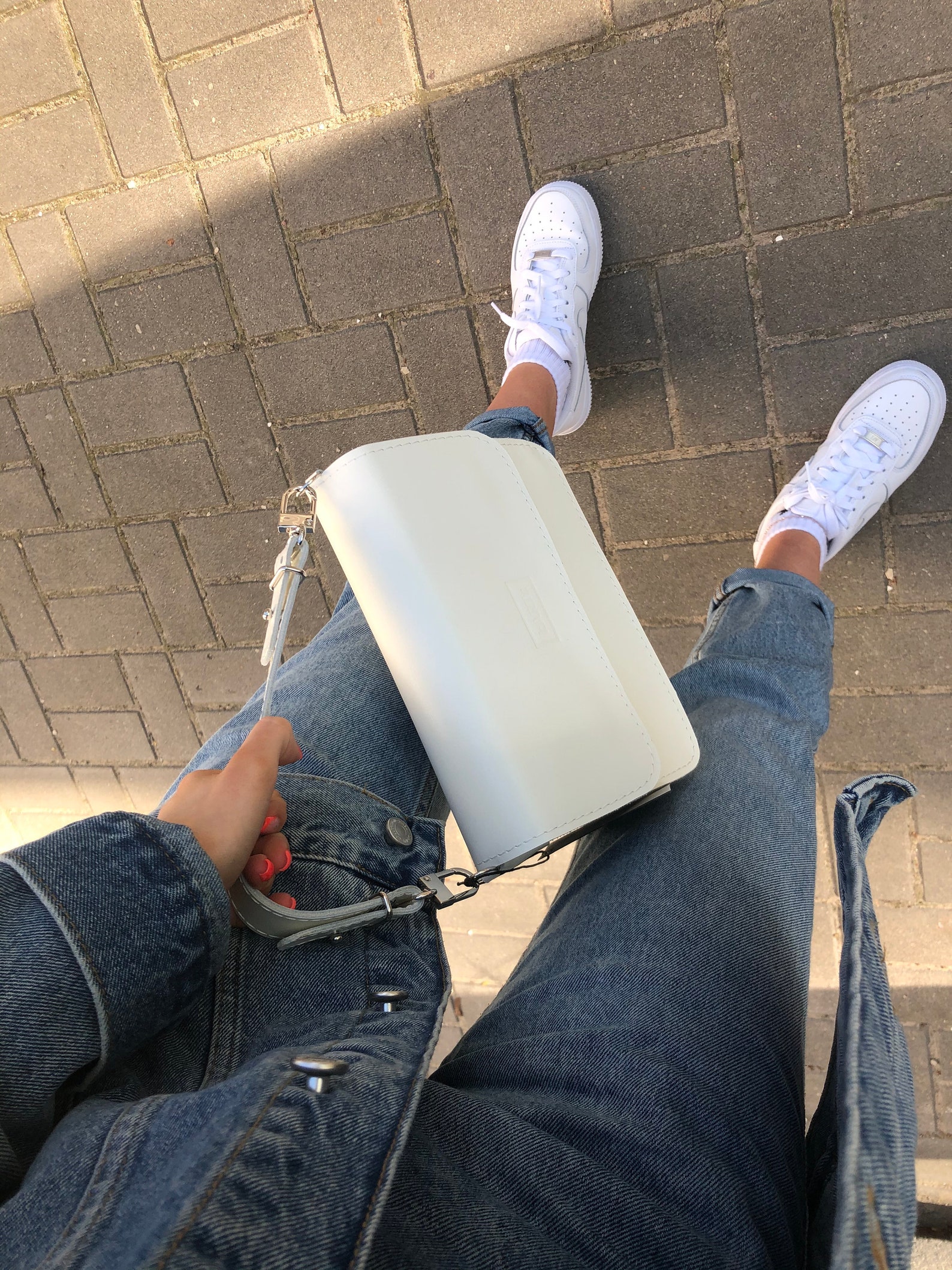 Small Capacious Handbag for Everything Natural White Leather - Etsy