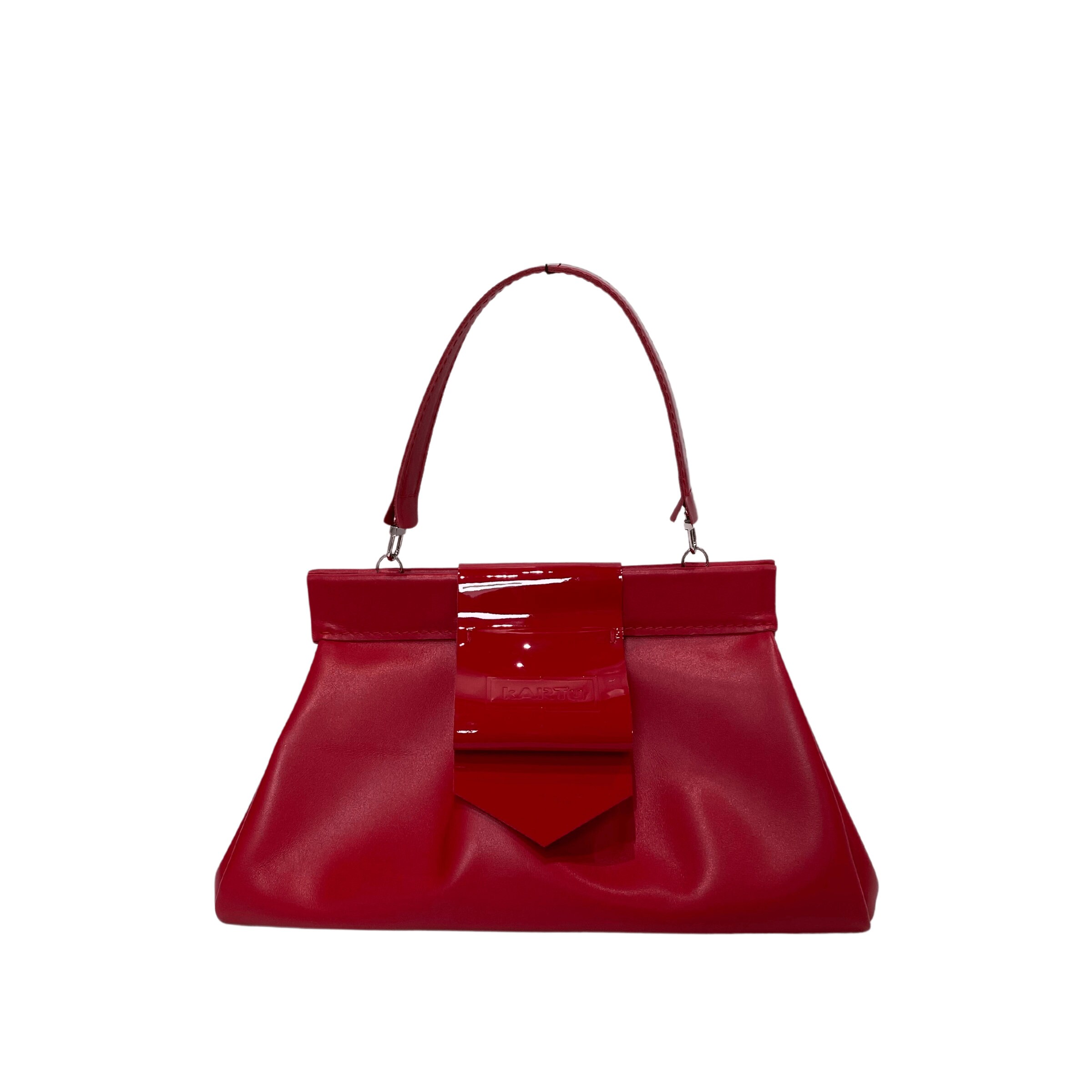 Red Leather Luxury Handbag Special Occasion Handbag Gift for - Etsy