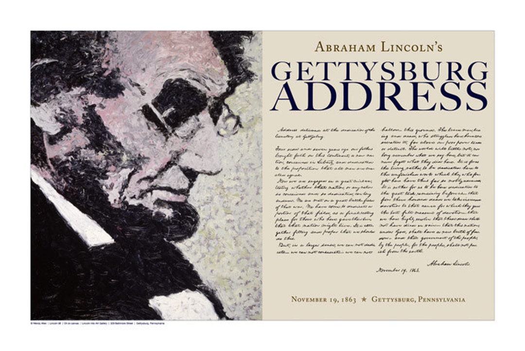 Abraham Lincoln Quotes: the Gettysburg Address (LARGE PRINT) - Etsy