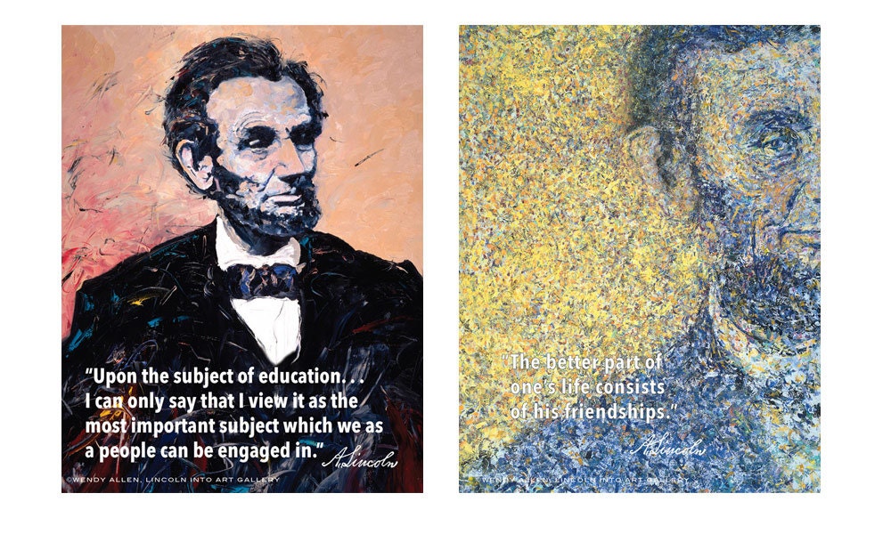 Abraham Lincoln Posters: "words to Learn By" Motivational Quotes (set ...