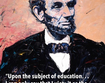 Abraham Lincoln Poster: words to Learn By those | Etsy