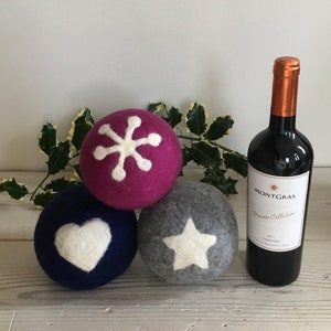 Christmas Bauble, Giant, Extra Large Handmade Felted Wool Decoration ...