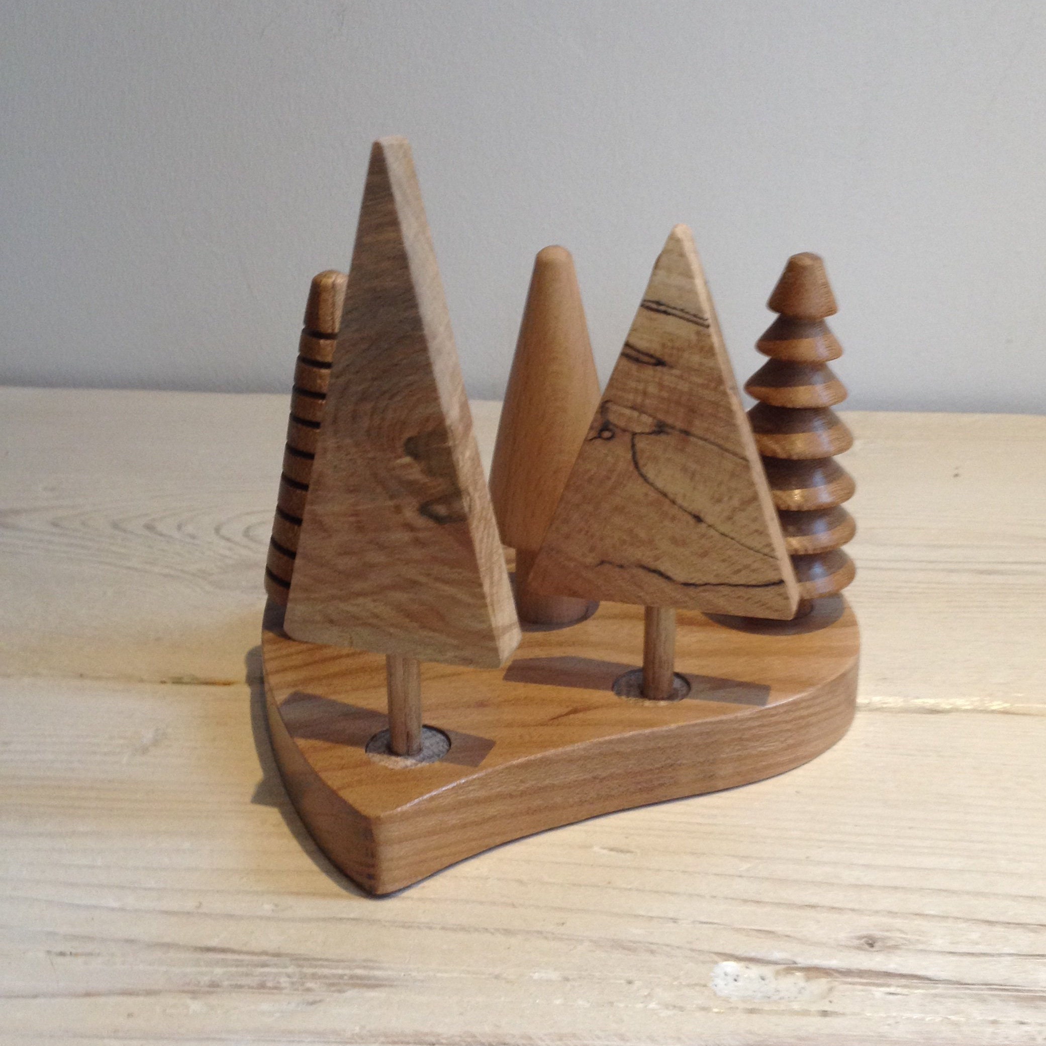 Natural Birthday Stand, Wooden Celebration Ring, Birthday Ring ...