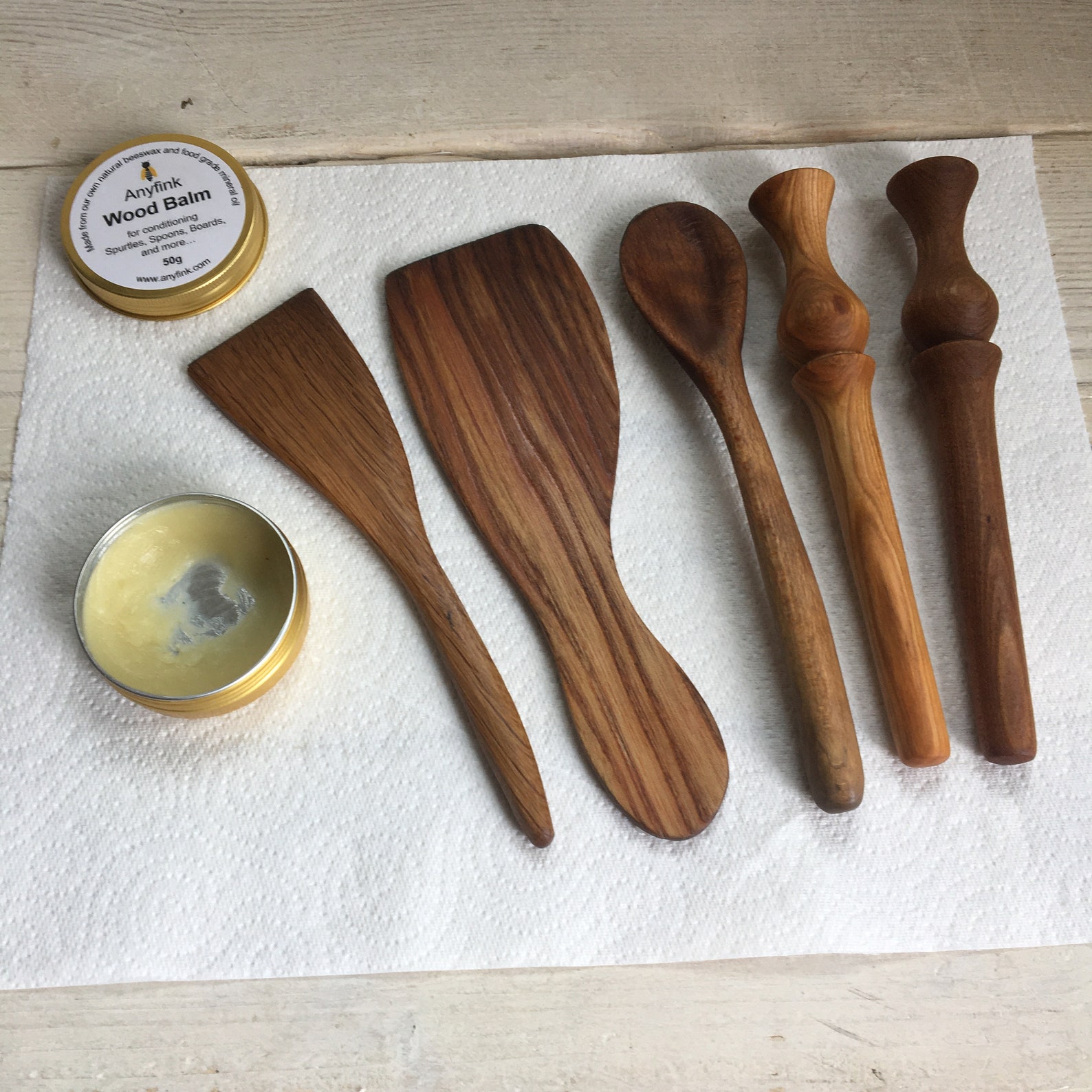 Anyfink Wood Balm for Conditioning Spurtles, Spoons, Boards, Bowls, Wax ...