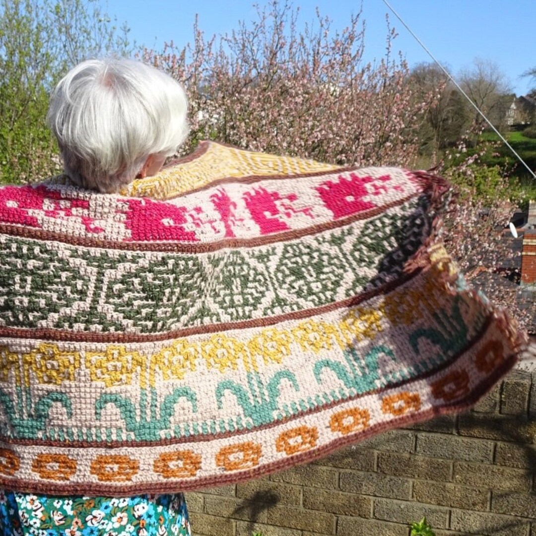 WRAPPED IN A CWTCH, Crochet, Wrap, Shrug, Shawl, Blanket, Hug, Overlay ...