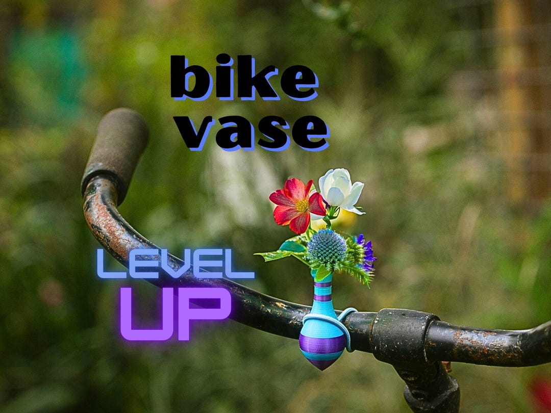 Bike Vase in Two Colors for Your Bike With a Colored Elastic Binder ...