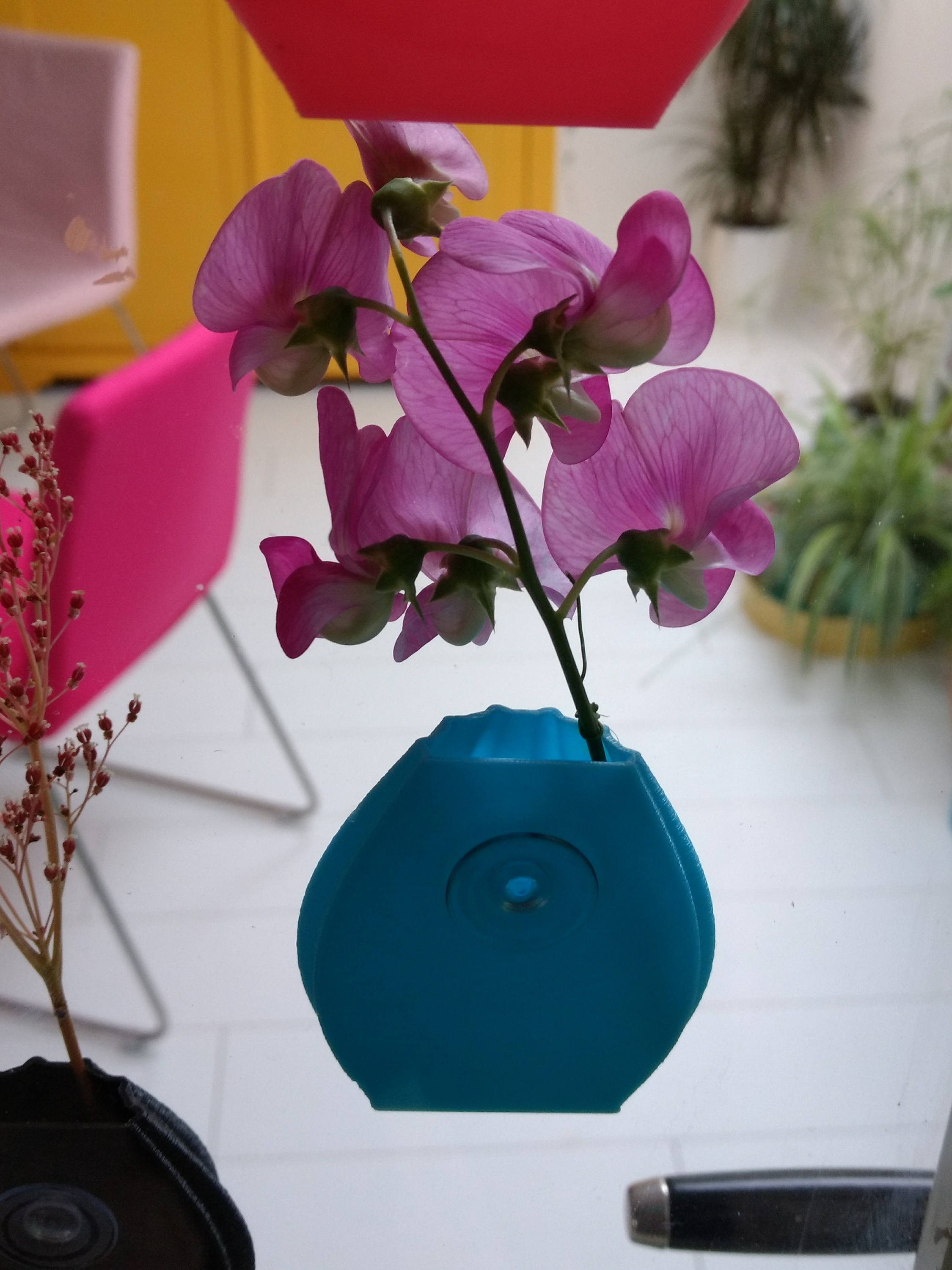 Home Décor Home & Living Colored suction flower vase for on your window ...