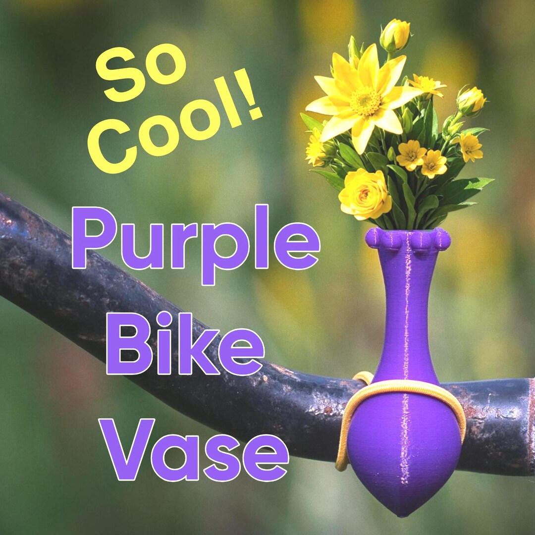 Bike Vase Crown Purple for Handlebars. Great Gift for Bikers. Purple ...