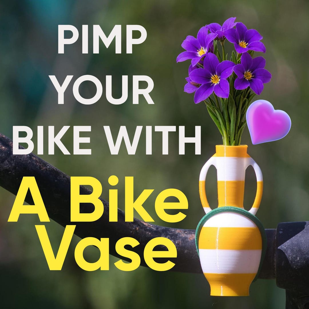 Bike Vase Model Egypt12 Bike Flower Vase for Handlebars. Great Gift for ...