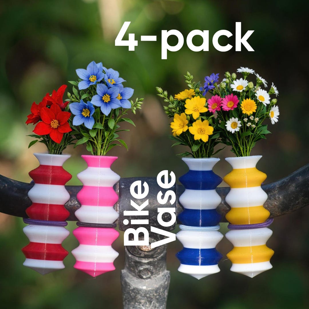 Bike Vase Model Aladdin 4-pack Bike Flower Vase for Handlebars. Great ...