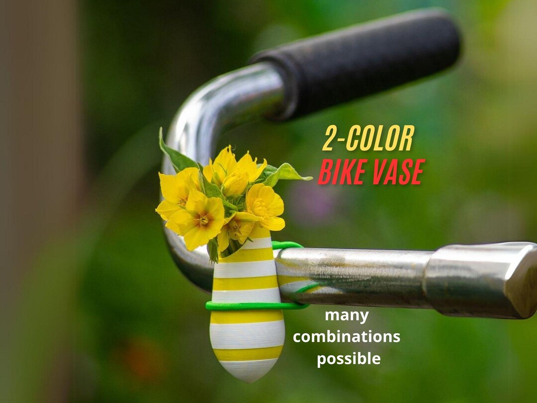 Two Color Bike Flower Vase for Handlebars. Great Gift for Bikers. - Etsy UK