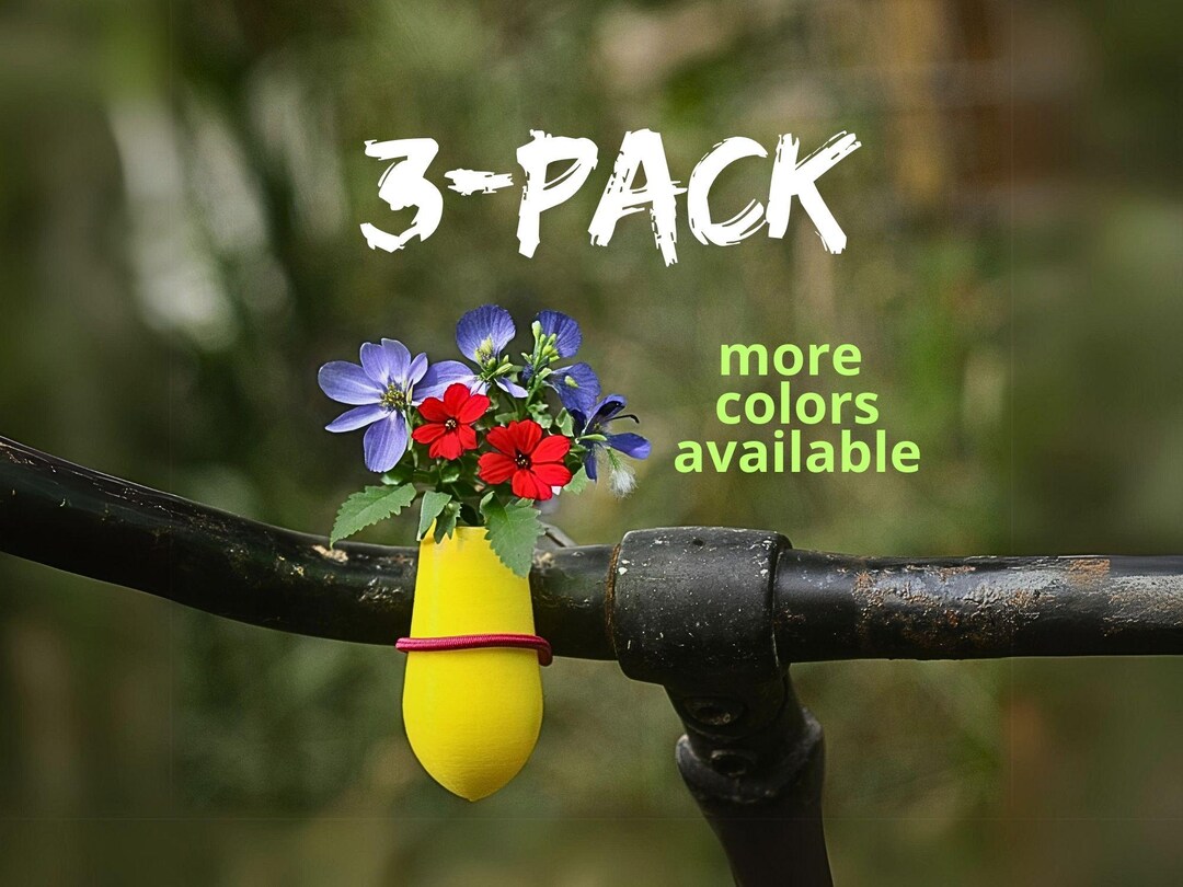 Bike Flower Vase 3-pack for Handlebars. Great Gift for Bikers. - Etsy