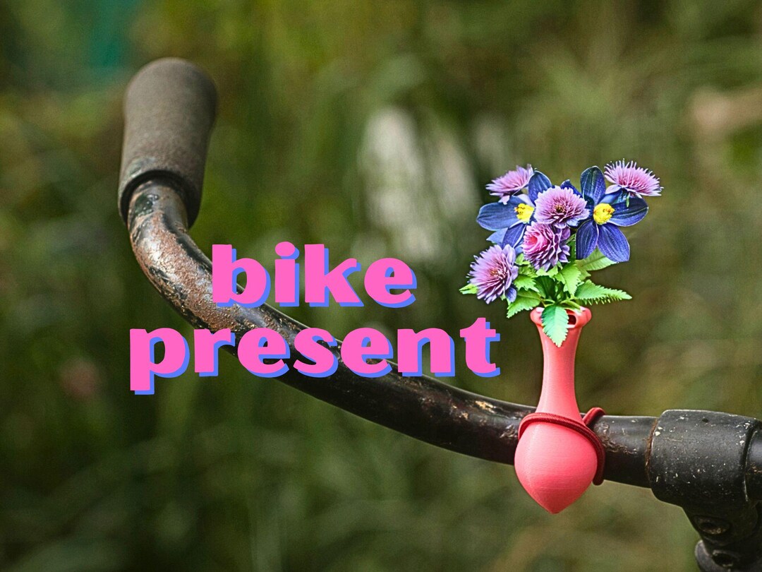 Bike Vase for Your Bicycle With a Colored Elastic Binder. Bike ...