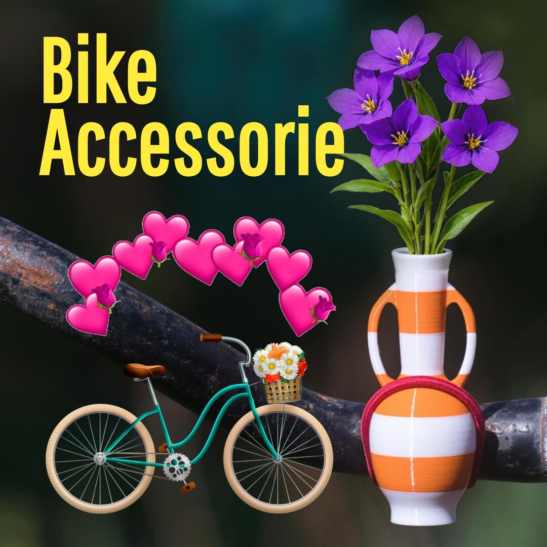 Bike Vase Model Egypt9 Bike Flower Vase for Handlebars. - Etsy