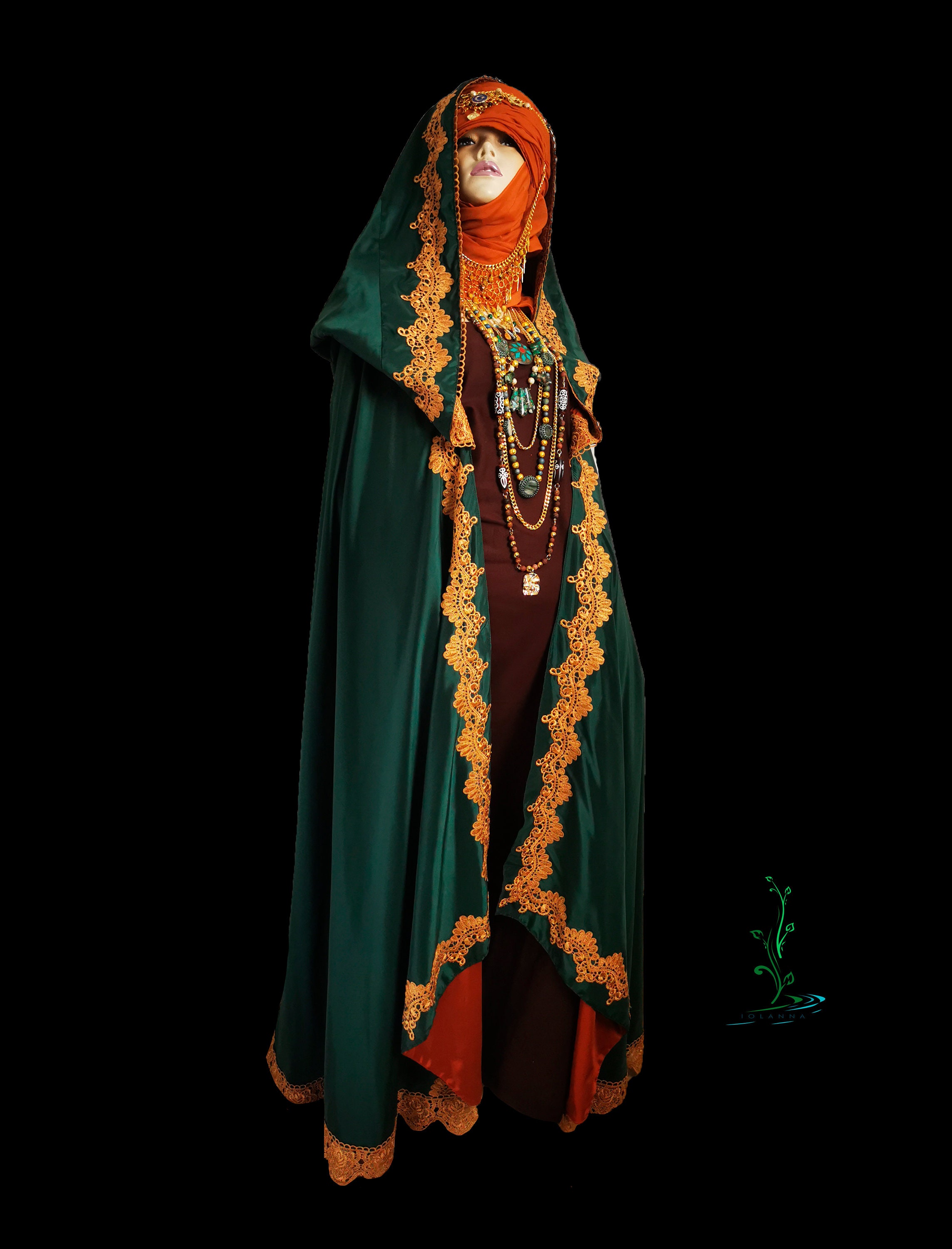 Authentic Handmade Moroccan Costume Arabian Cape With Accessories ...