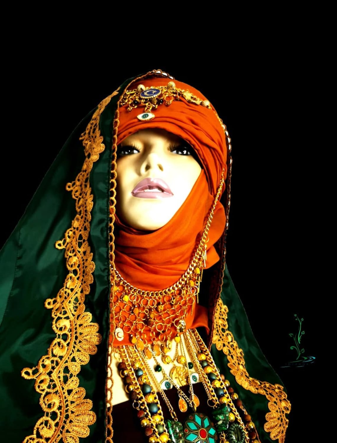 Authentic Handmade Moroccan Costume Arabian Cape With Accessories ...