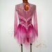 Pink Rose Ice Skating Dress: Shimmering Floral Crystals, Elegant ...