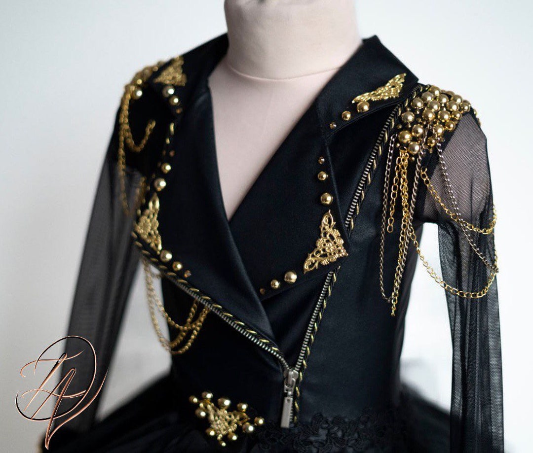 In Stock! Black Rock Gold Ice Skating Costume Performance Skating ...