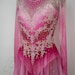 Pink Rose Ice Skating Dress: Shimmering Floral Crystals, Elegant ...