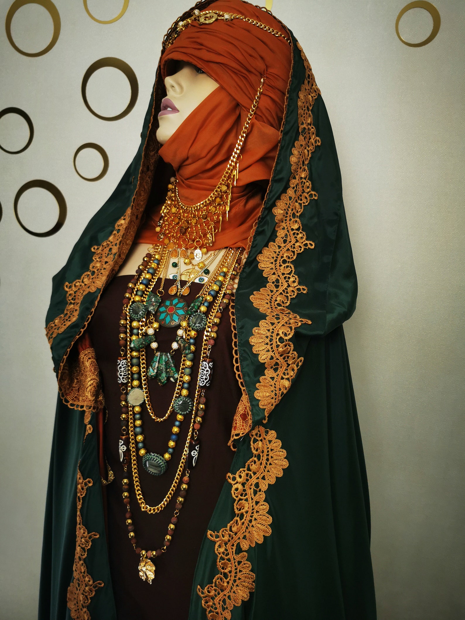 Authentic Handmade Moroccan Costume Arabian Cape With Accessories ...