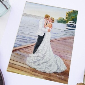 Custom Wedding Portrait, Hand-painted Watercolor Art - Etsy