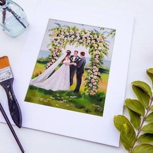 Custom Wedding Portrait, Hand-painted Watercolor Art - Etsy