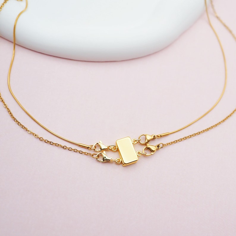 Layered Necklace Clasps Magnetic Necklace Connector Multiple Strands ...