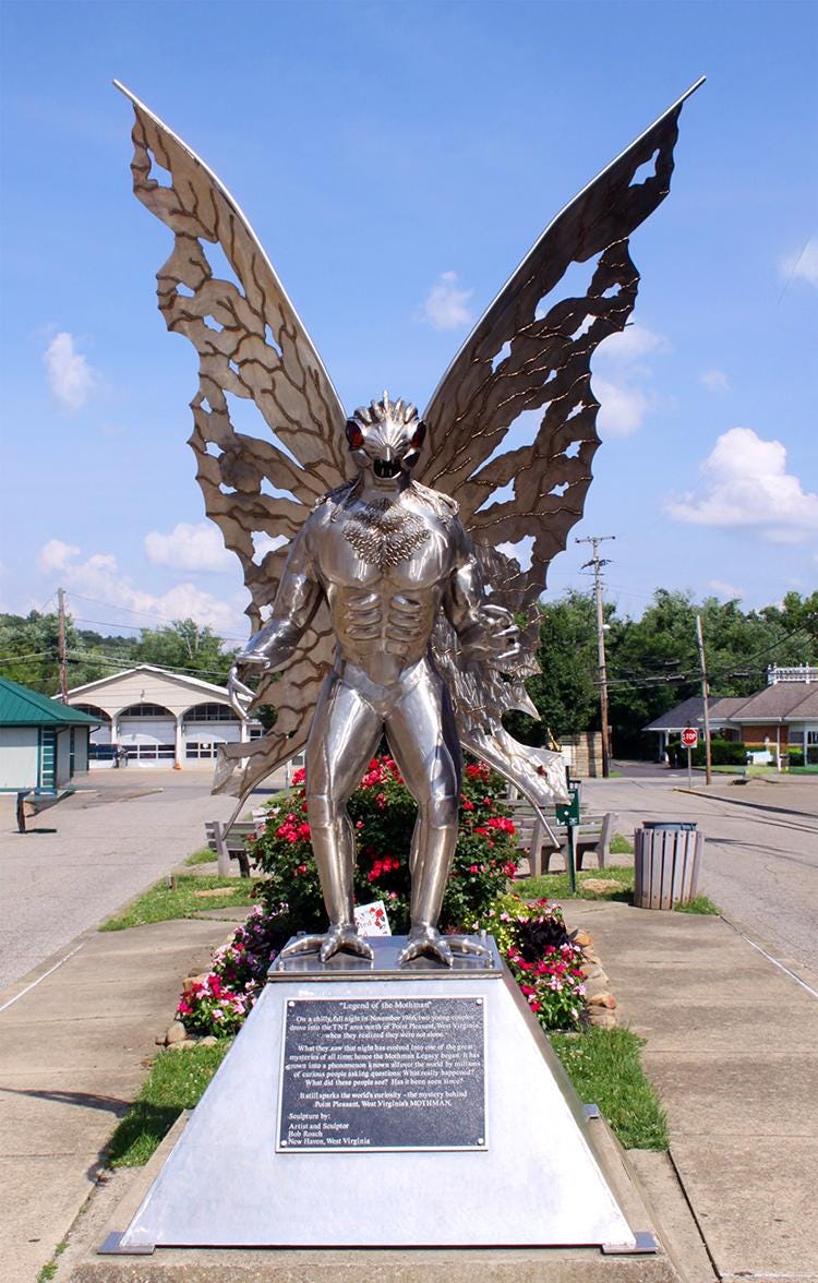 Bring Cryptid Legend Home With This Eerie Magnet of the Mothman Statue ...