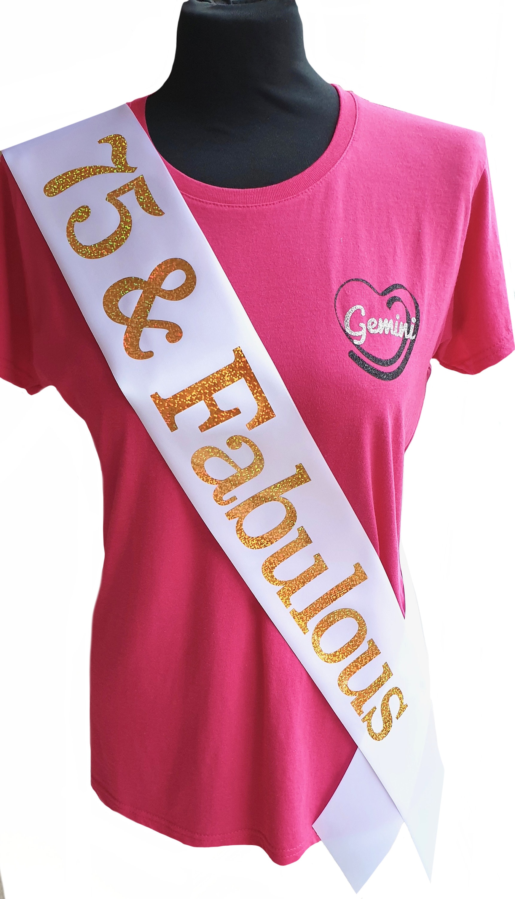 75 and Fabulous Birthday Sash 75th Birthday Sash Ribbon - Etsy