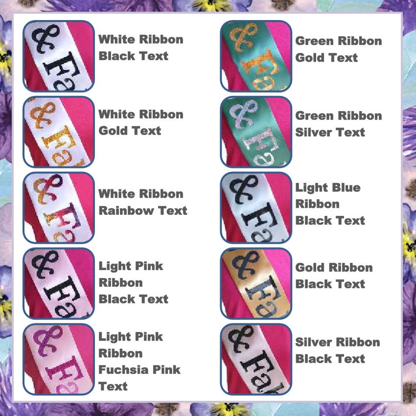 Competition Sashes - High Quality Ribbon With Glitter Holographic ...