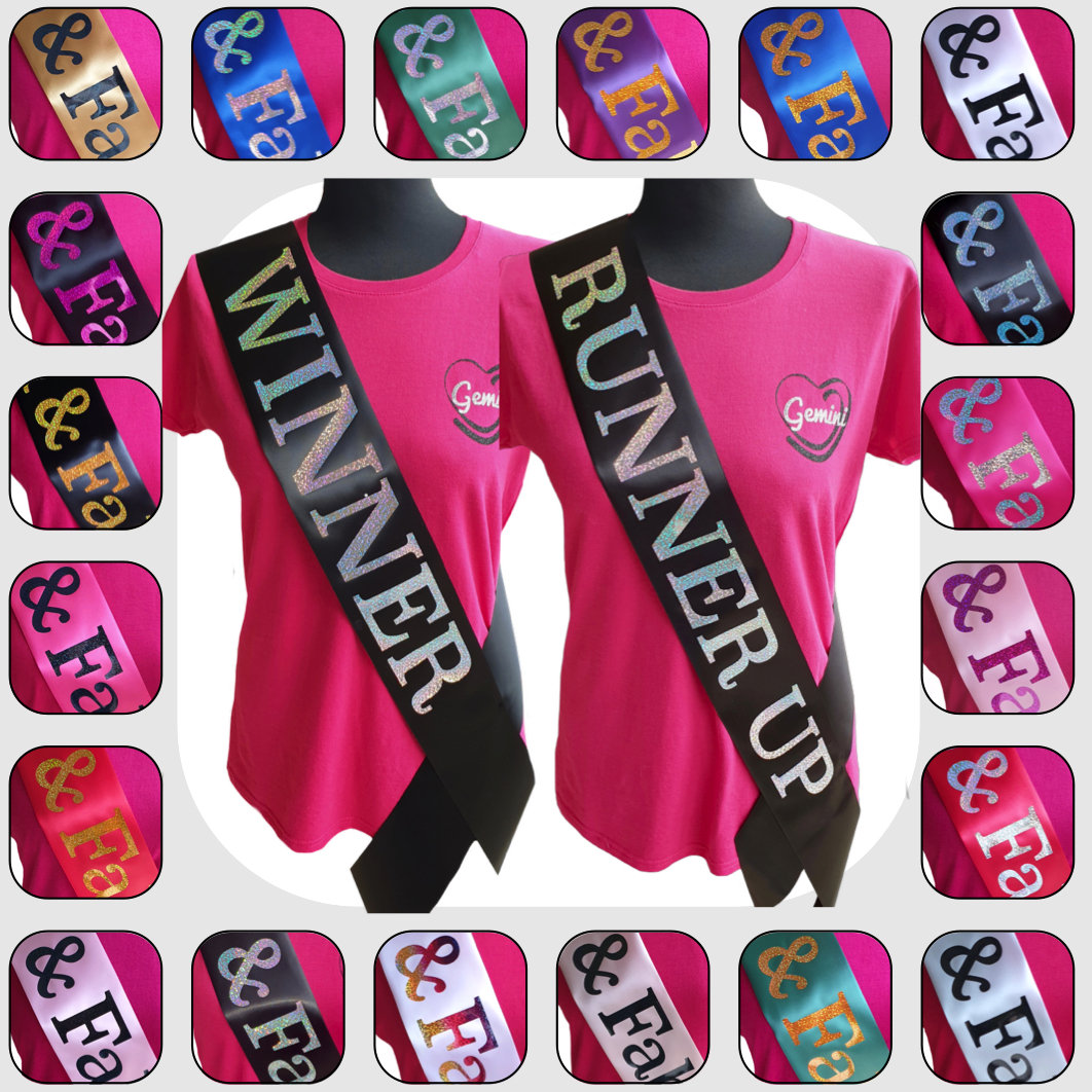 Competition Sashes High Quality Ribbon With Glitter - Etsy