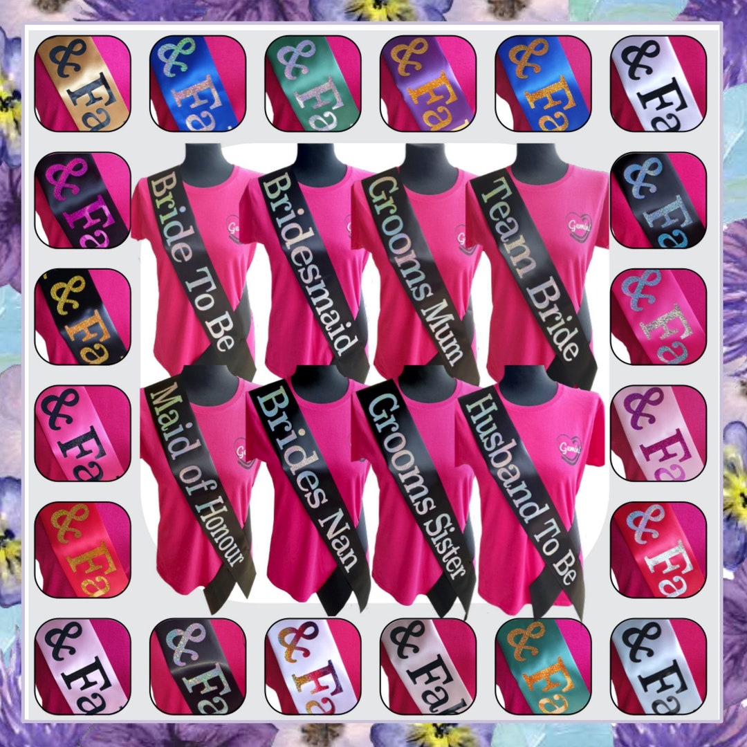 Hen Party Sashes - Bachelorette Party Sashes - Choose Your Colour ...