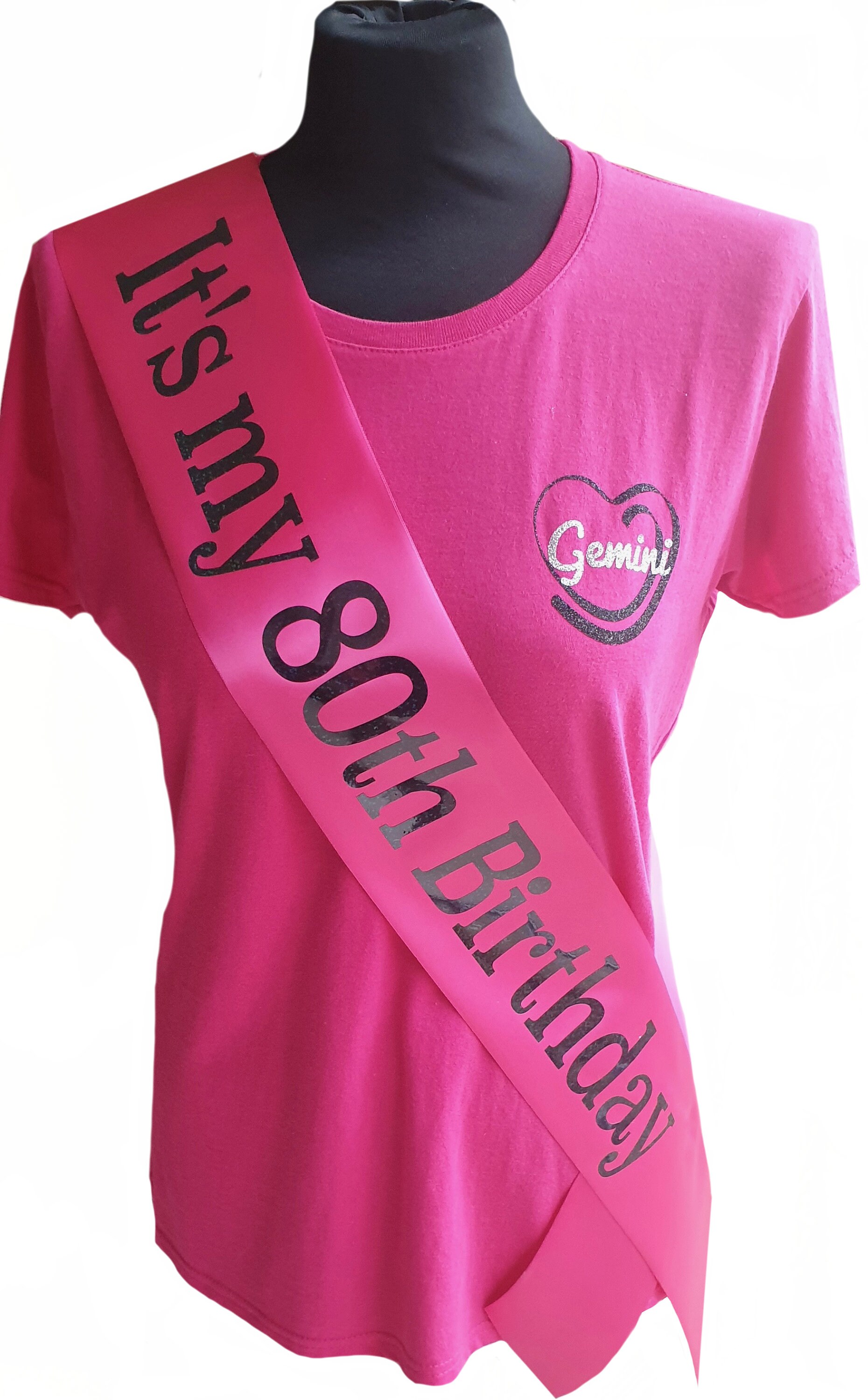 Its My 80th Birthday Sash Glitter 80 Sash Choose Your | Etsy