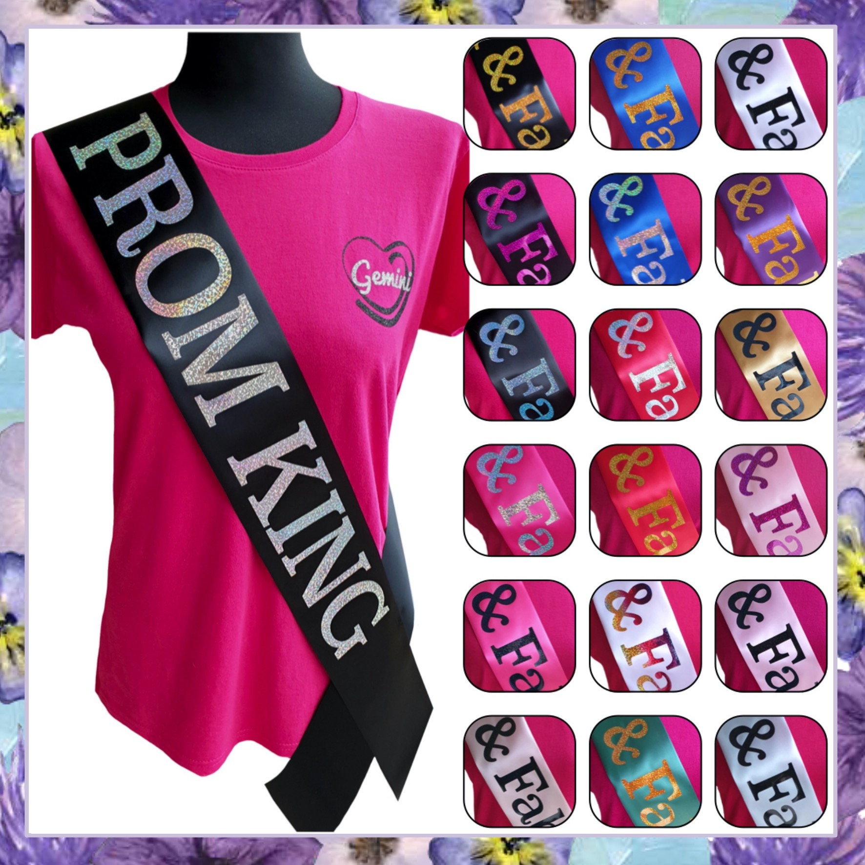 Prom Sashes Prom King Sash Prom Queen Sash Hochwertiges - Etsy.de