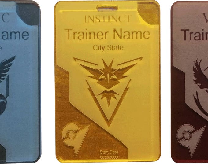 Pokemon Go Trainer Name Badge 2.0 Laser Engraved - Etsy