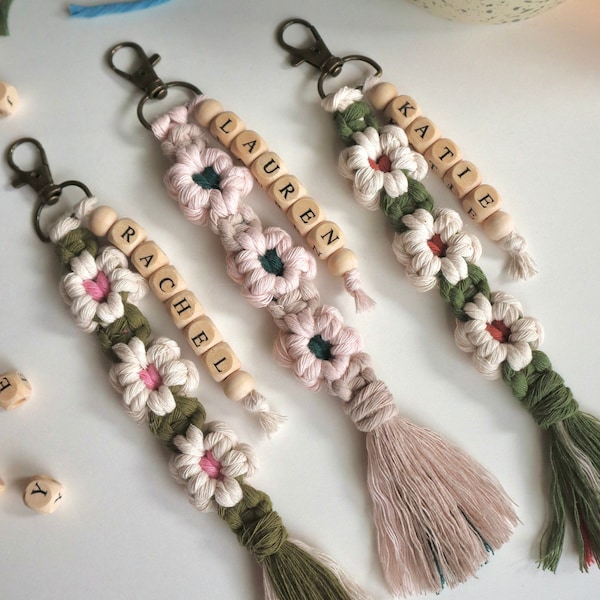 Macrame Key Chain - Etsy