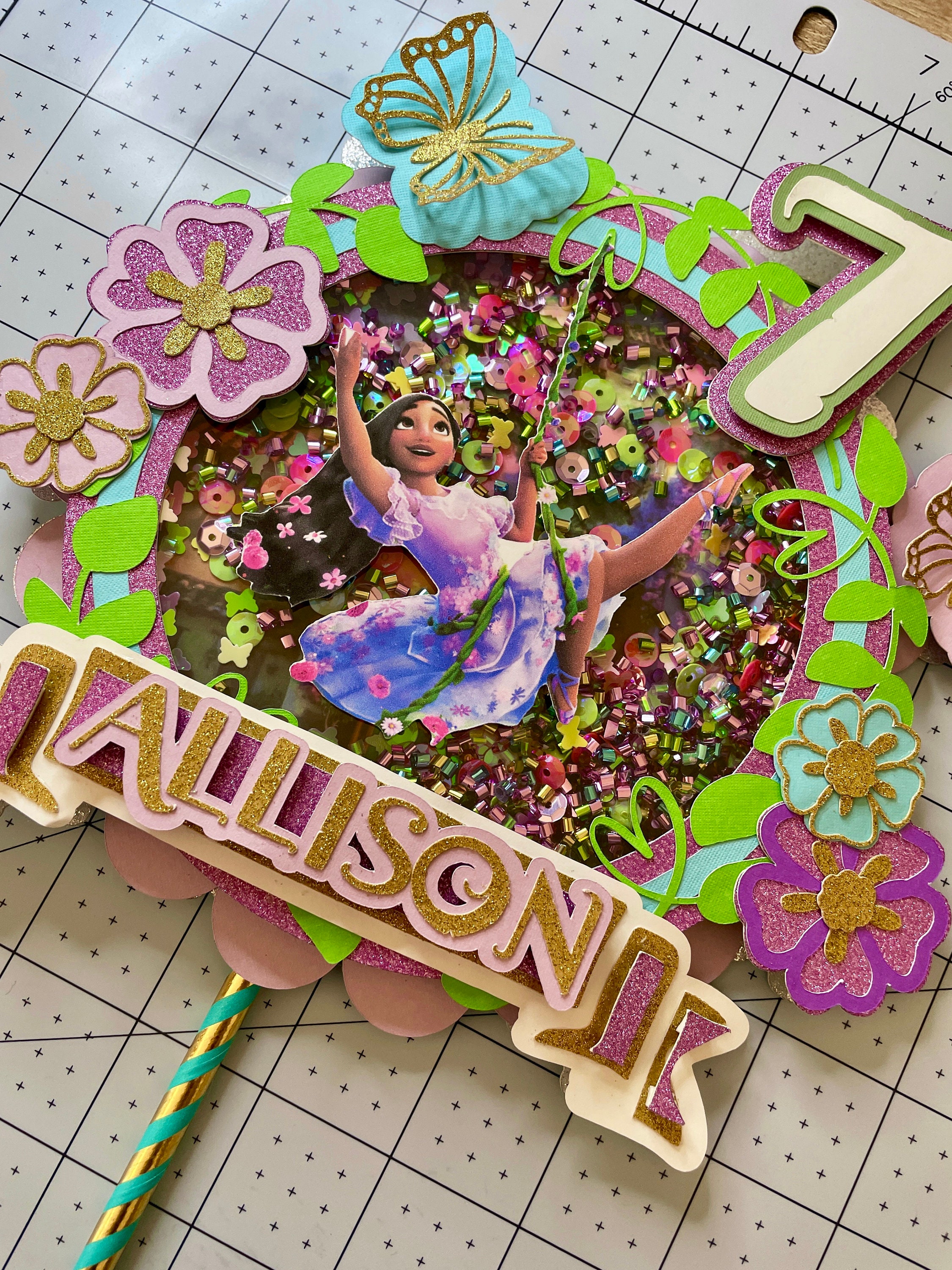 Encanto Isabela Cake Topper Shaker 3D Birthday Cake Topper Casita ...