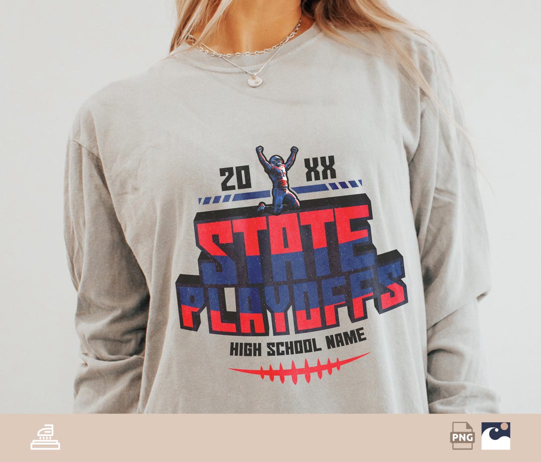 Custom State Playoffs Football Logo Design, Sublimation Png, Team ...