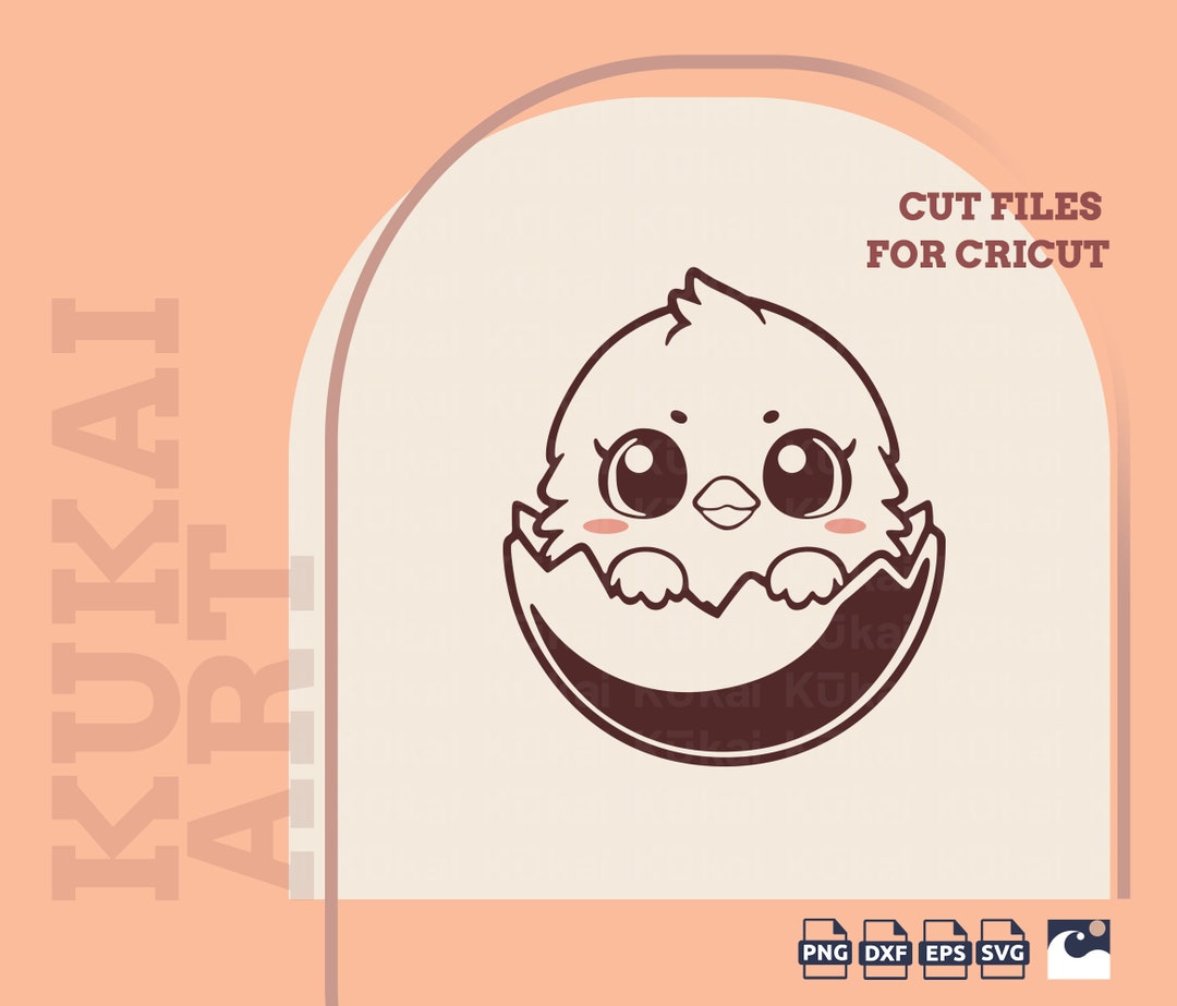 Chick Hatching Outline, Easter Eggs, Easter Svg, Chick Png, Chick ...