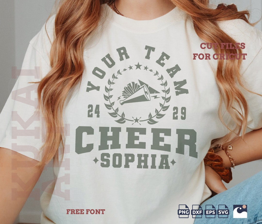 Cheer Team Svg Png, Cheerleader, All Star Cheer, Team Name, Shirt ...