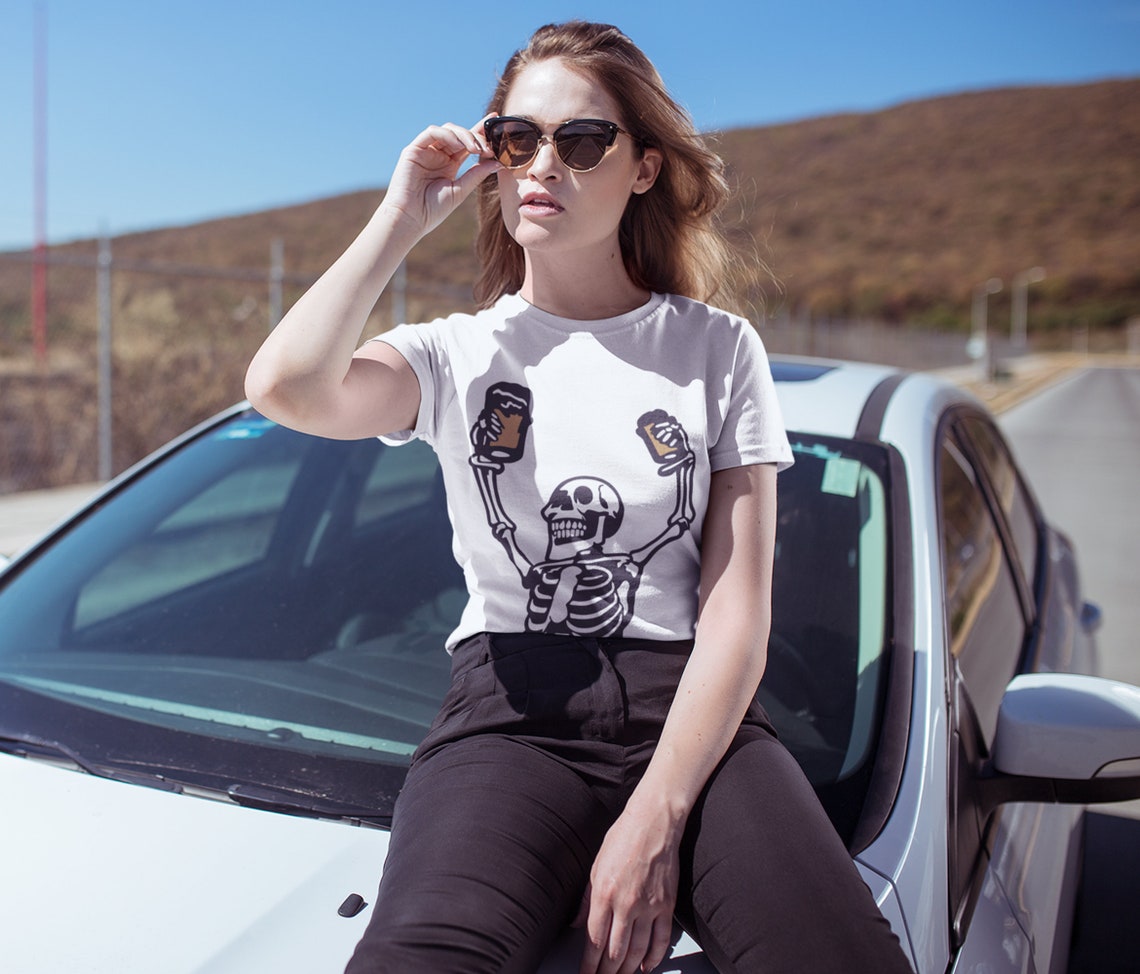 Spooky Skeleton Cheers SVG File for Cricut Perfect for - Etsy