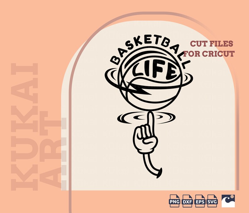 Basketball Life Svg, Cut File, Outline, Hand Spinning Basketball Svg ...