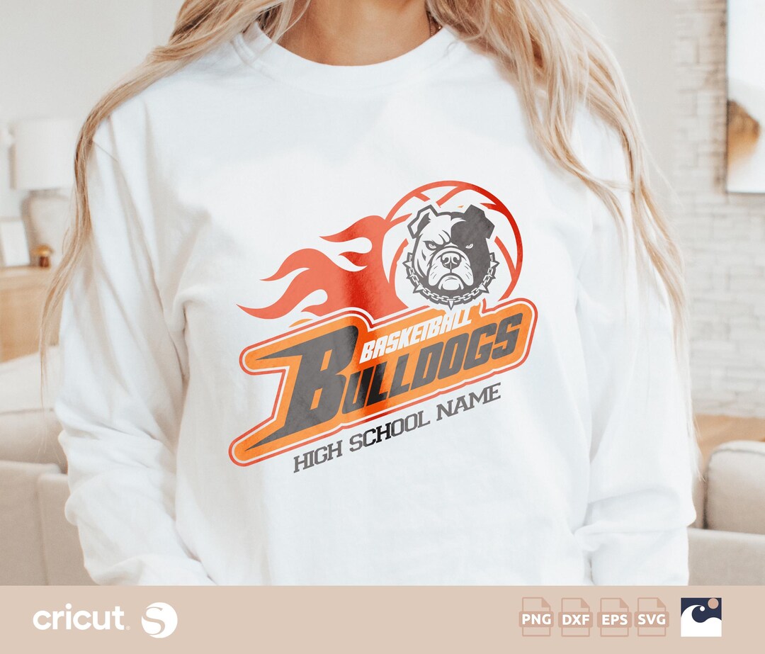 Bulldogs Basketball Svg Png, Team Mascot Svg, Logo, Custom School ...